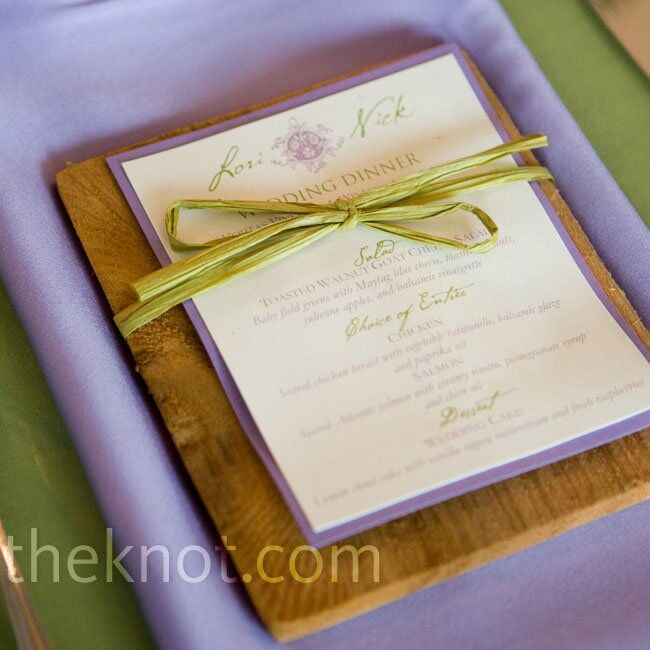 Vineyard Menu Cards
