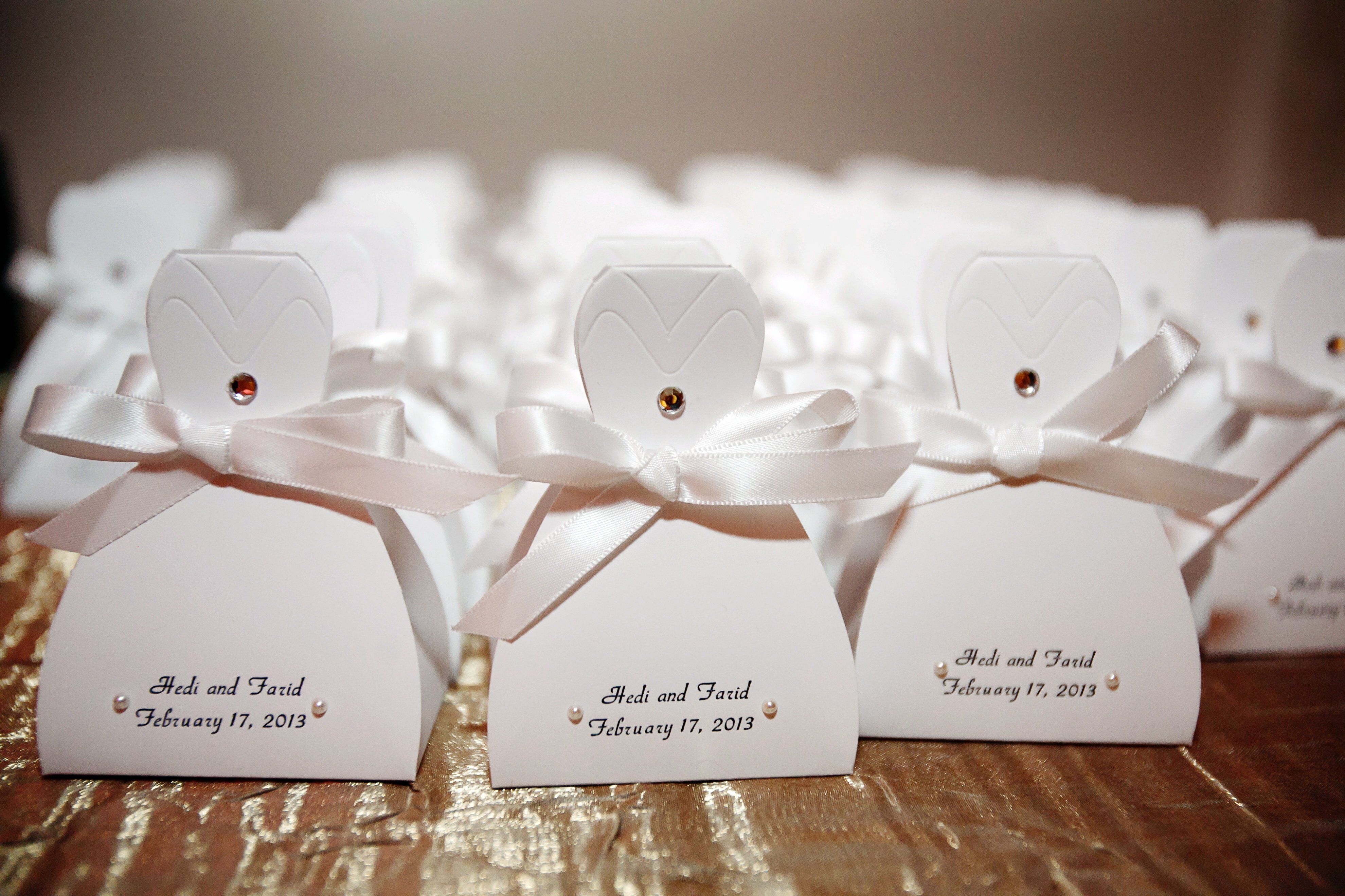 Wedding Dress Shaped Favor Boxes