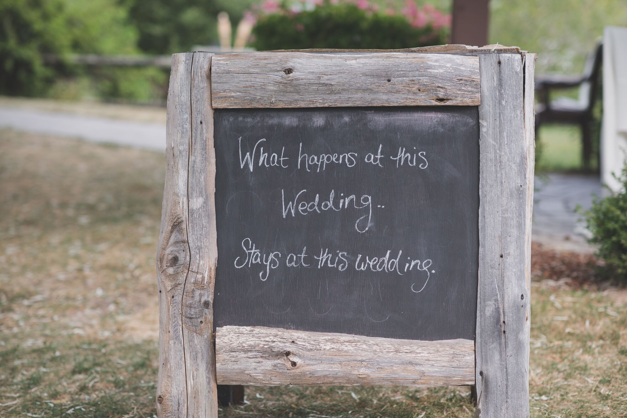 Rustic Chalkboard Humor Sign