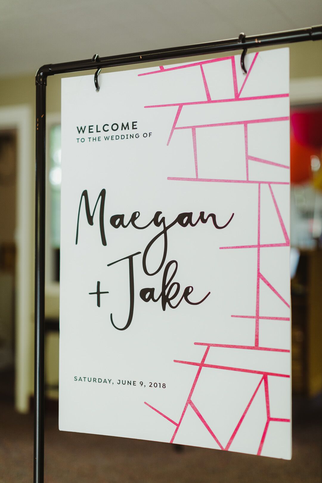 Graphic and Colorful Wedding Signs