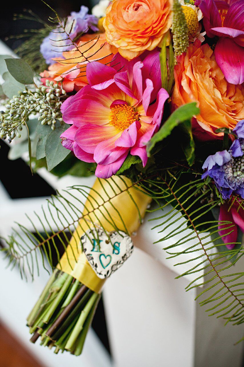 Vibrant Multicolored Bridal Bouquet