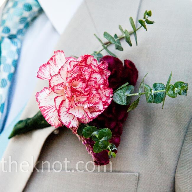 Red-Tipped Carnation Boutonniere