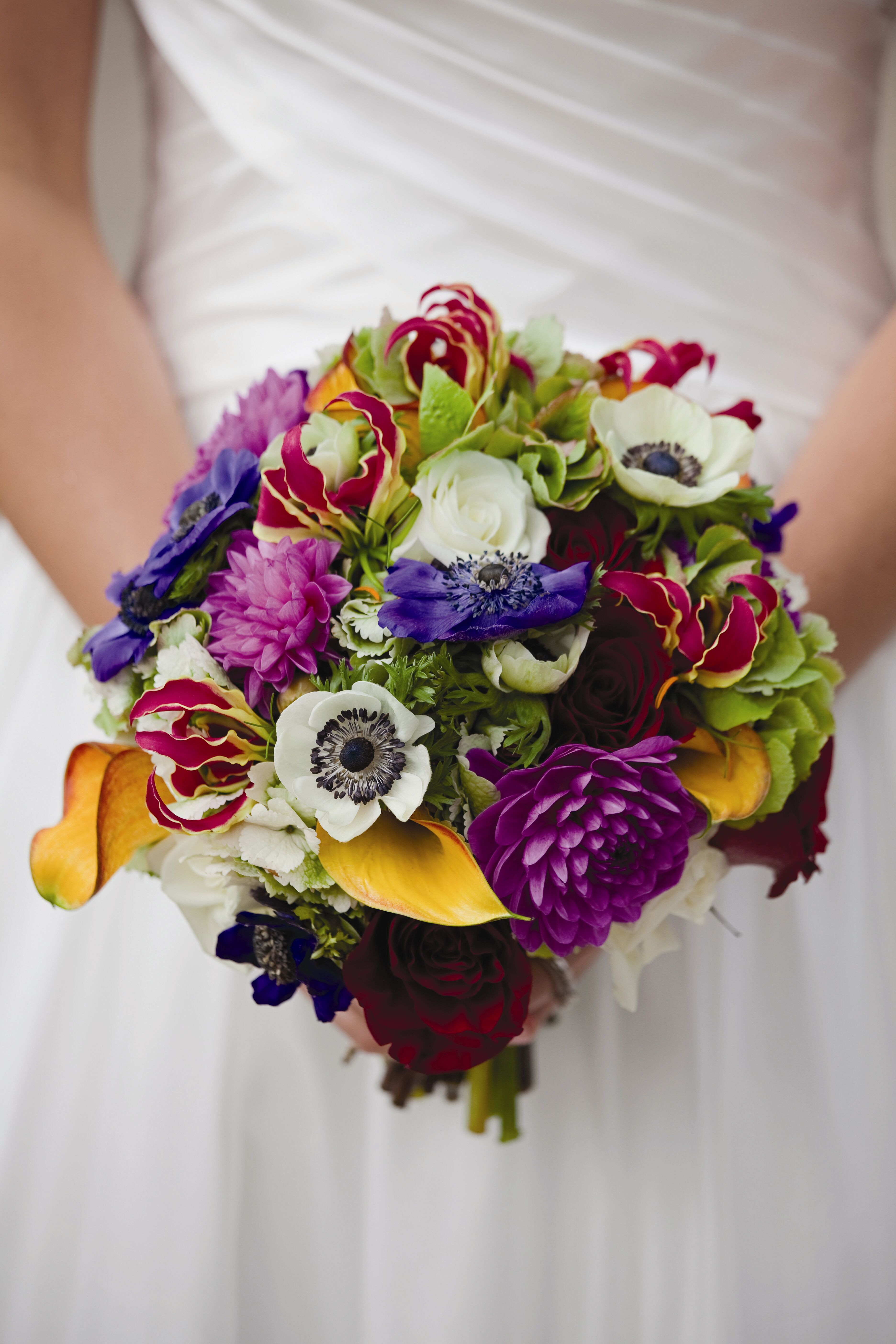 Brightly Colored Bridal Bouquet