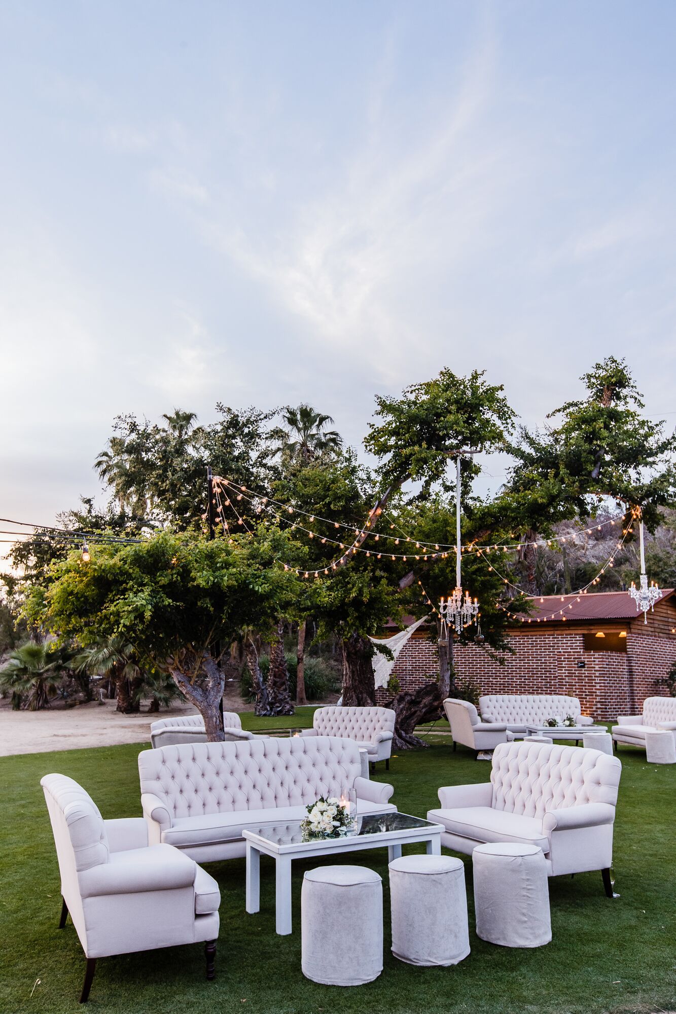 An Outdoor Lounge at the Reception
