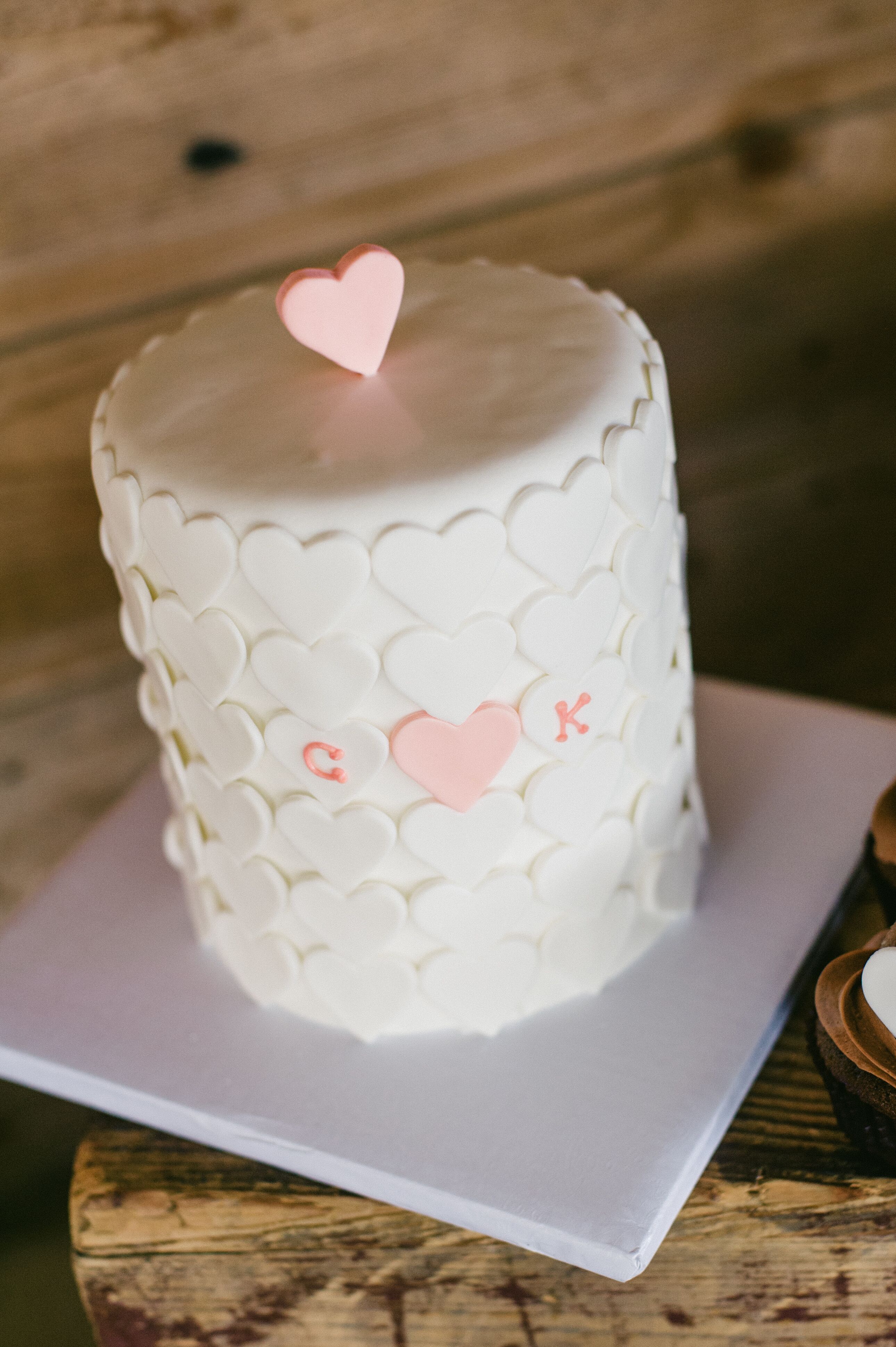 Fondant Heart Wedding Cake