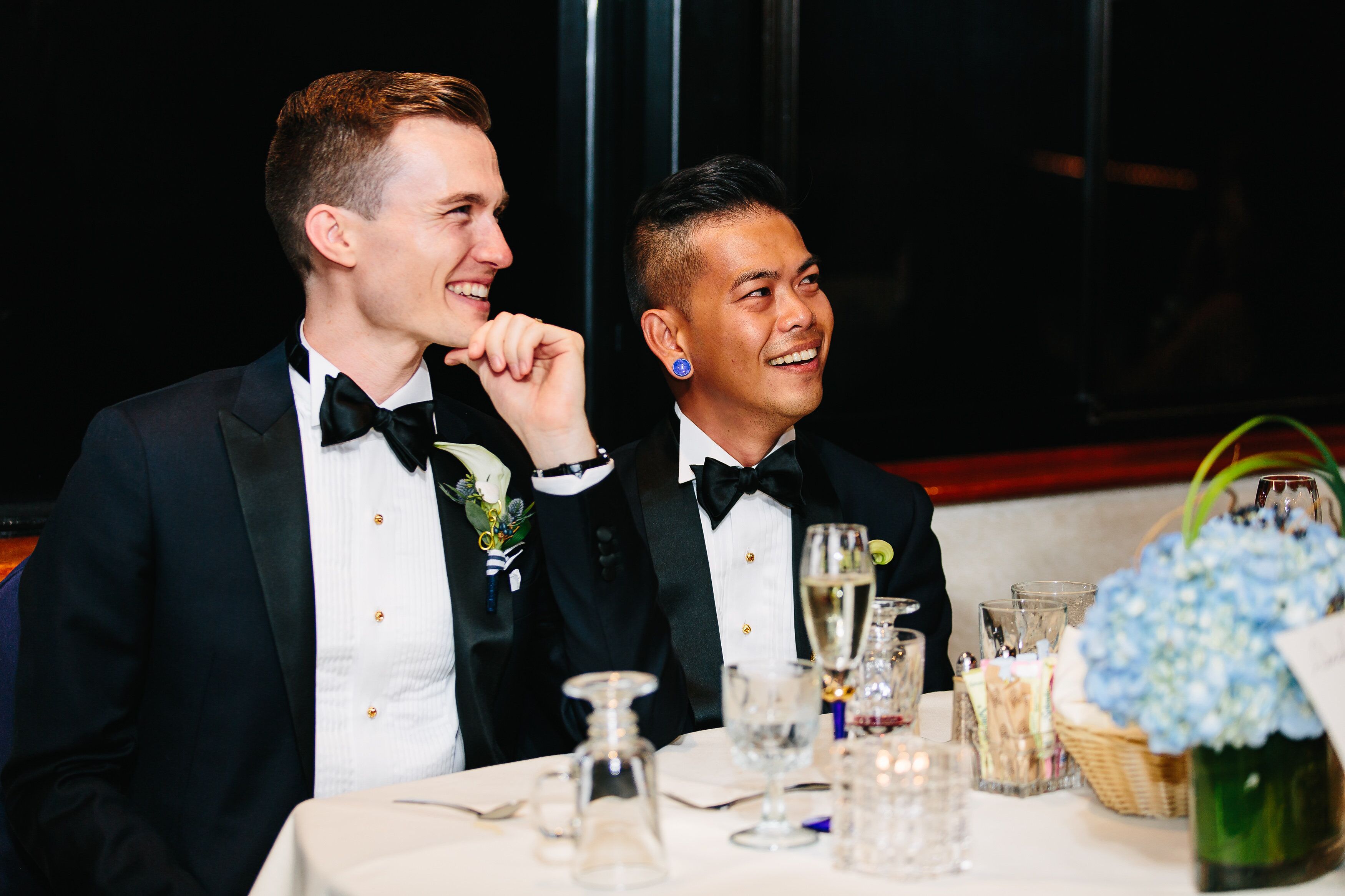 Mark and Tom During Reception