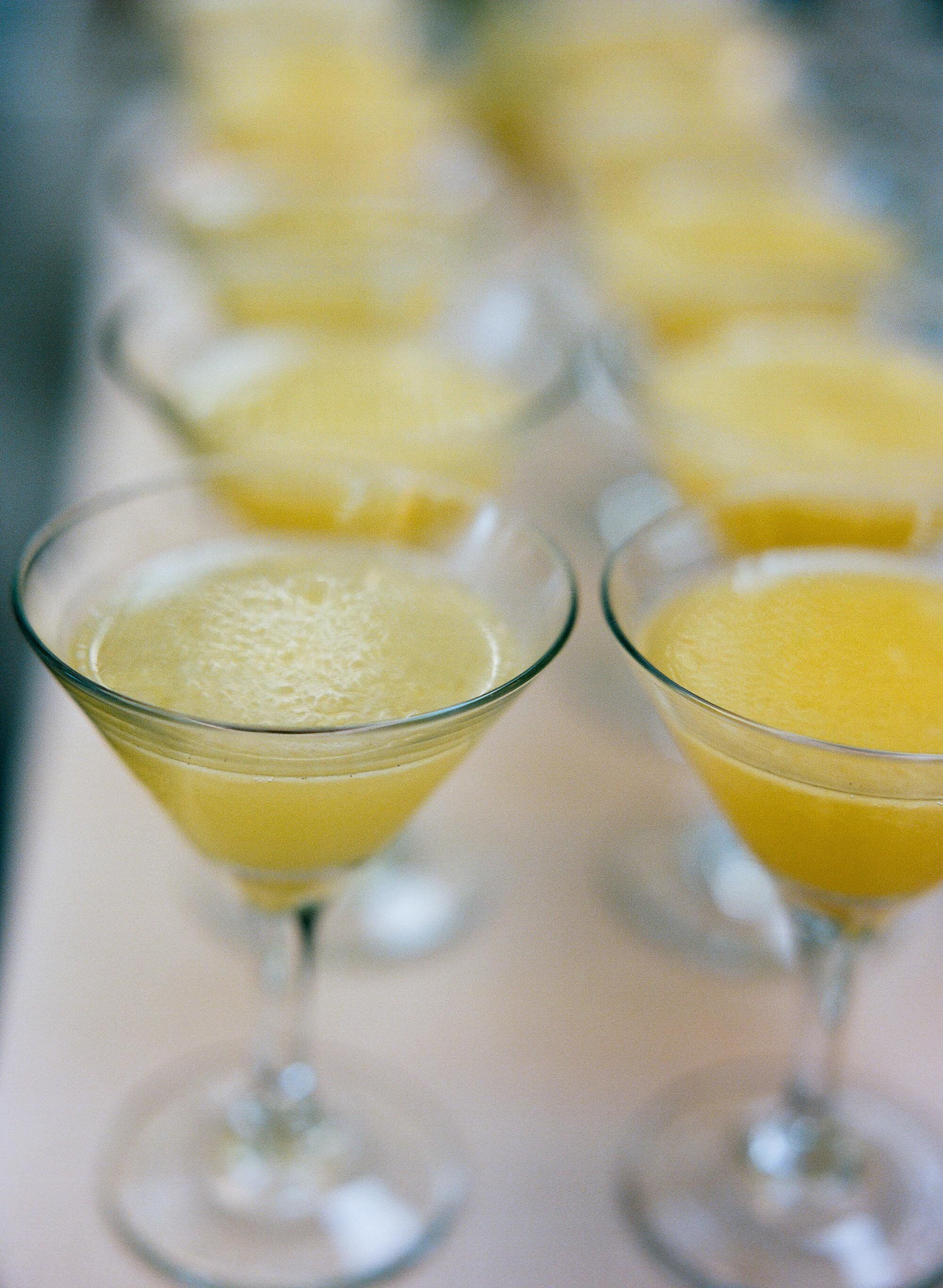 Yellow Reception Cocktails