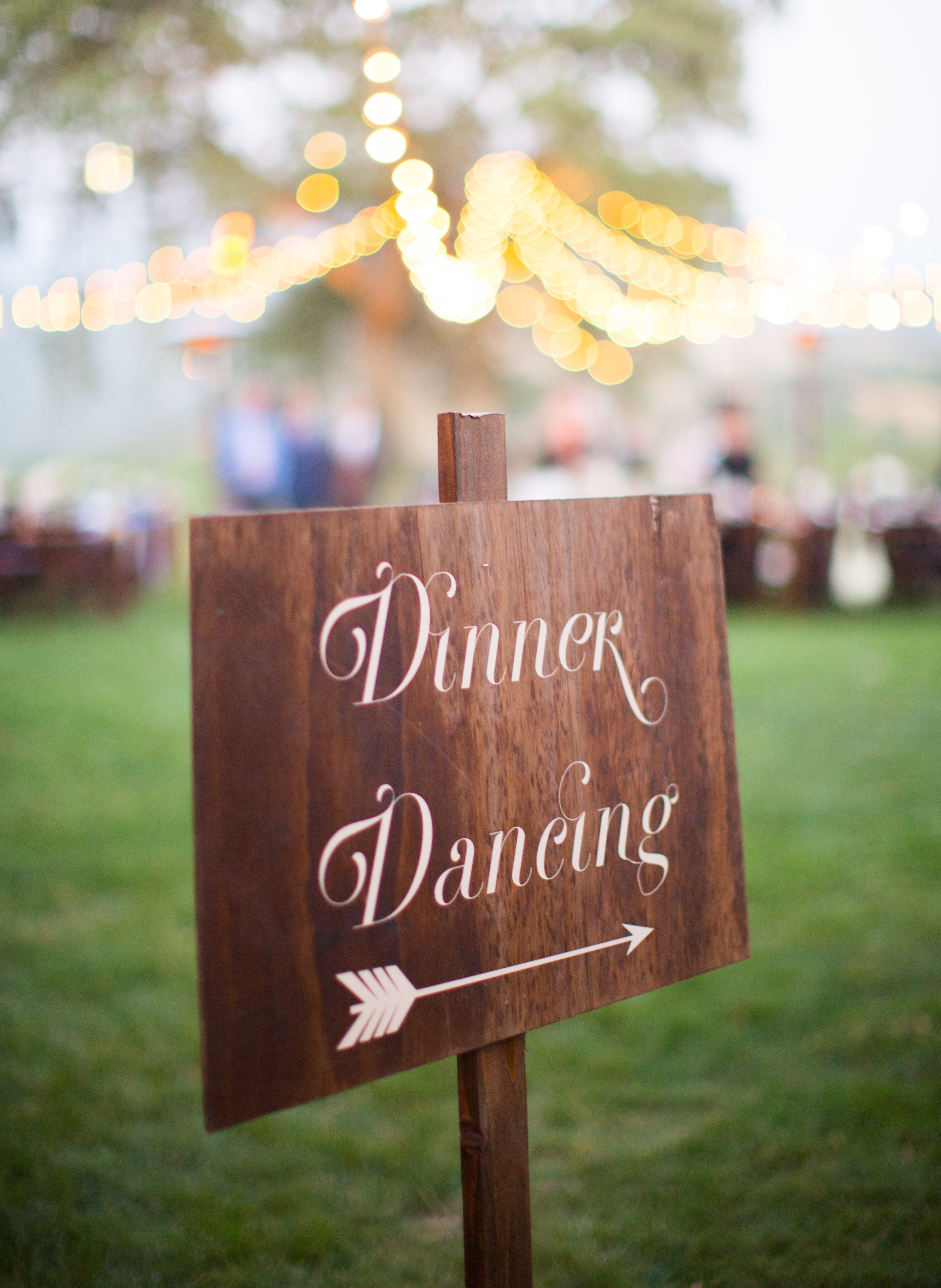 Dinner and Dancing Sign