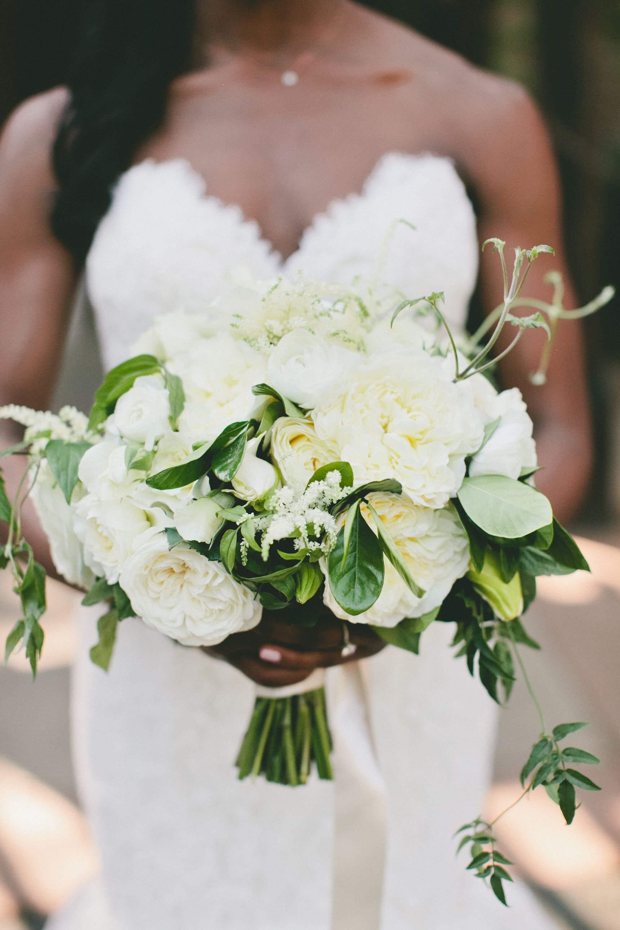 Ivory Blooms with Lush Greenery