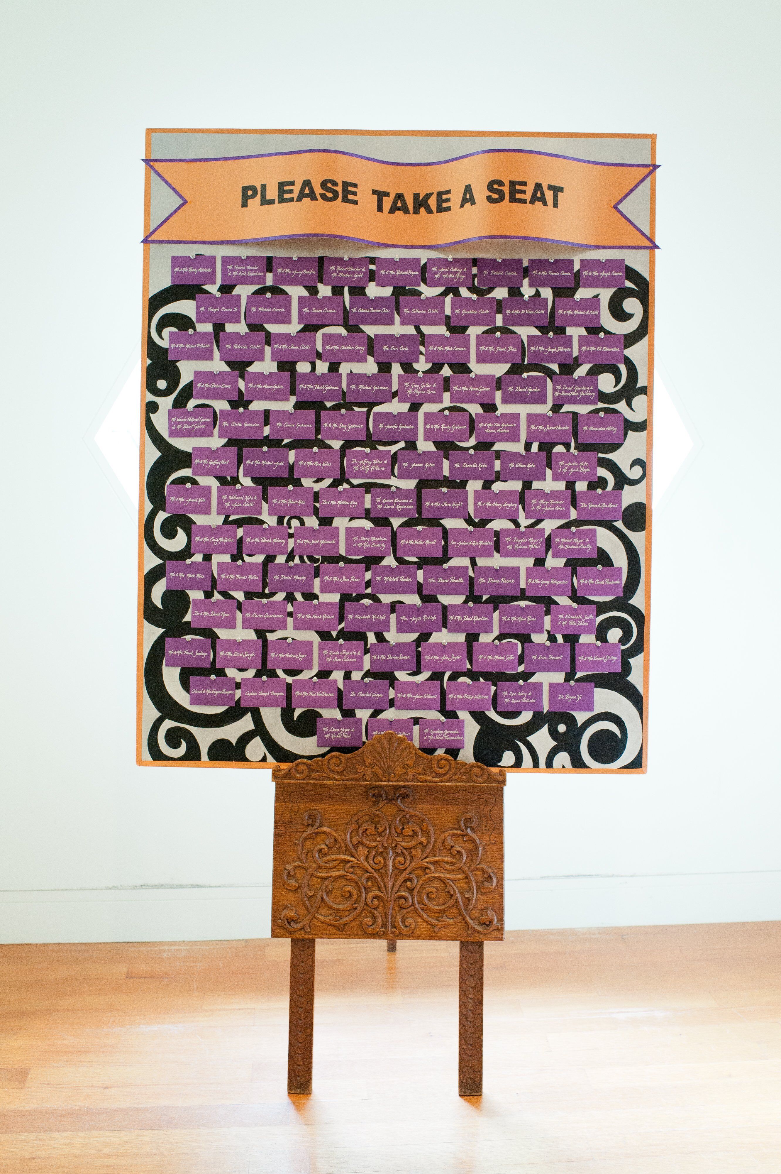 Bold Purple Seating Chart