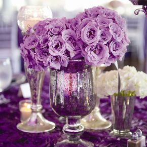 Purple Wedding Centerpieces