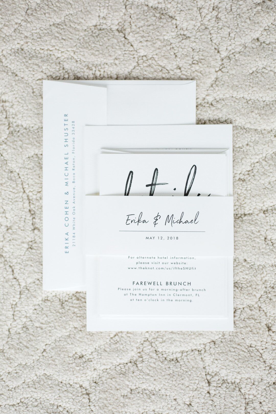 Simple Invitations for Florida Wedding at Bella Collina
