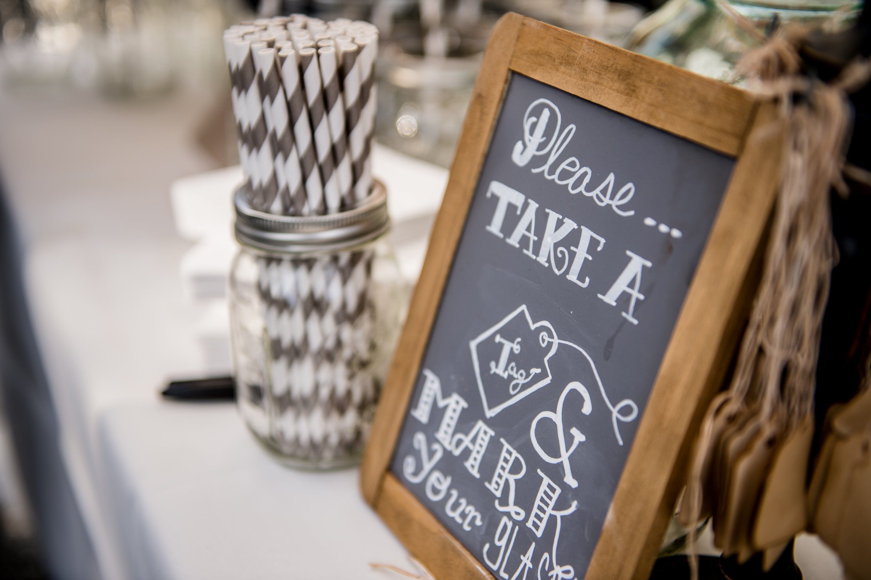 Chalkboard Sign Reception Decor