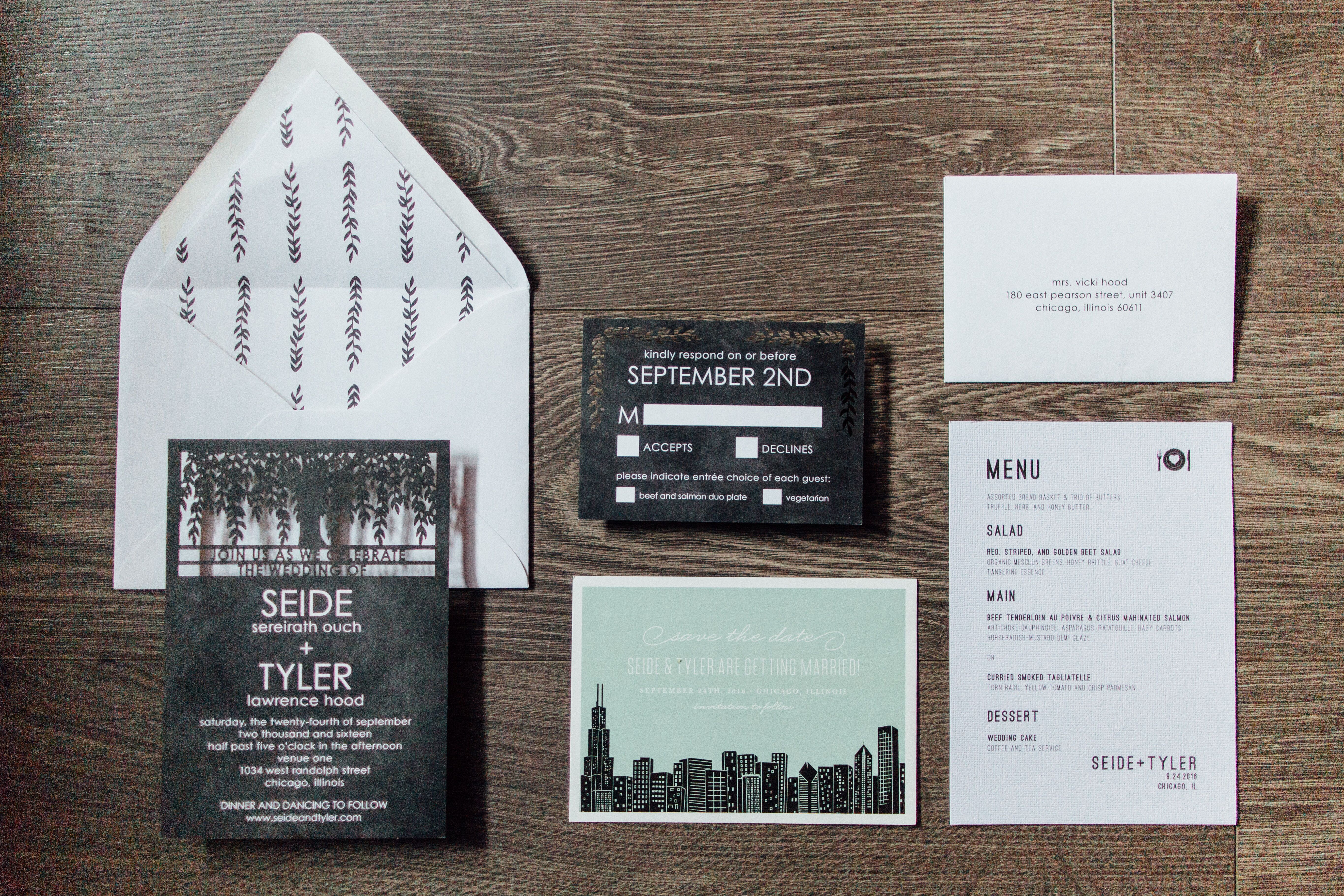 Chicago-Themed Wedding Invitations