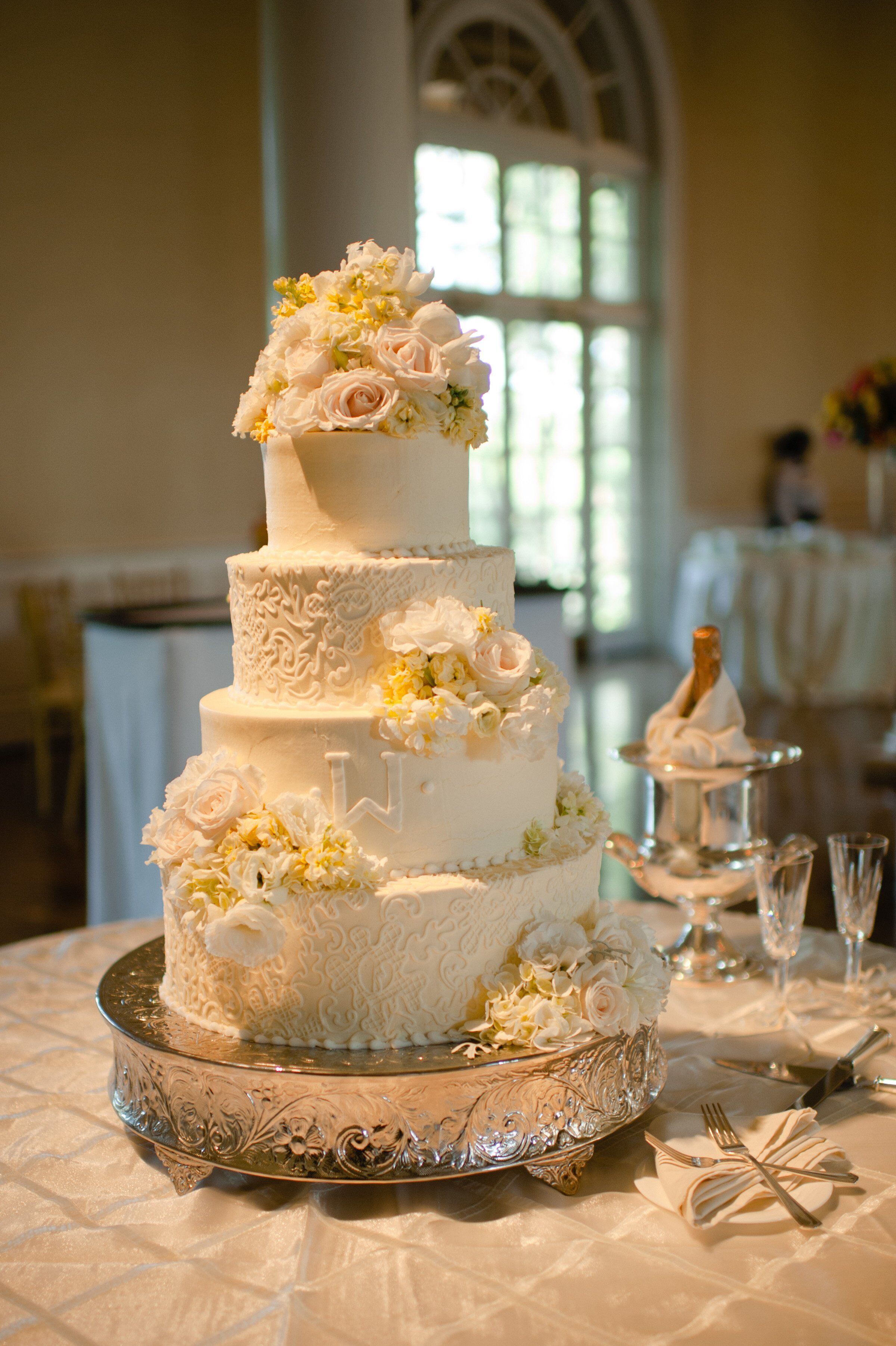 Intricate White Cake