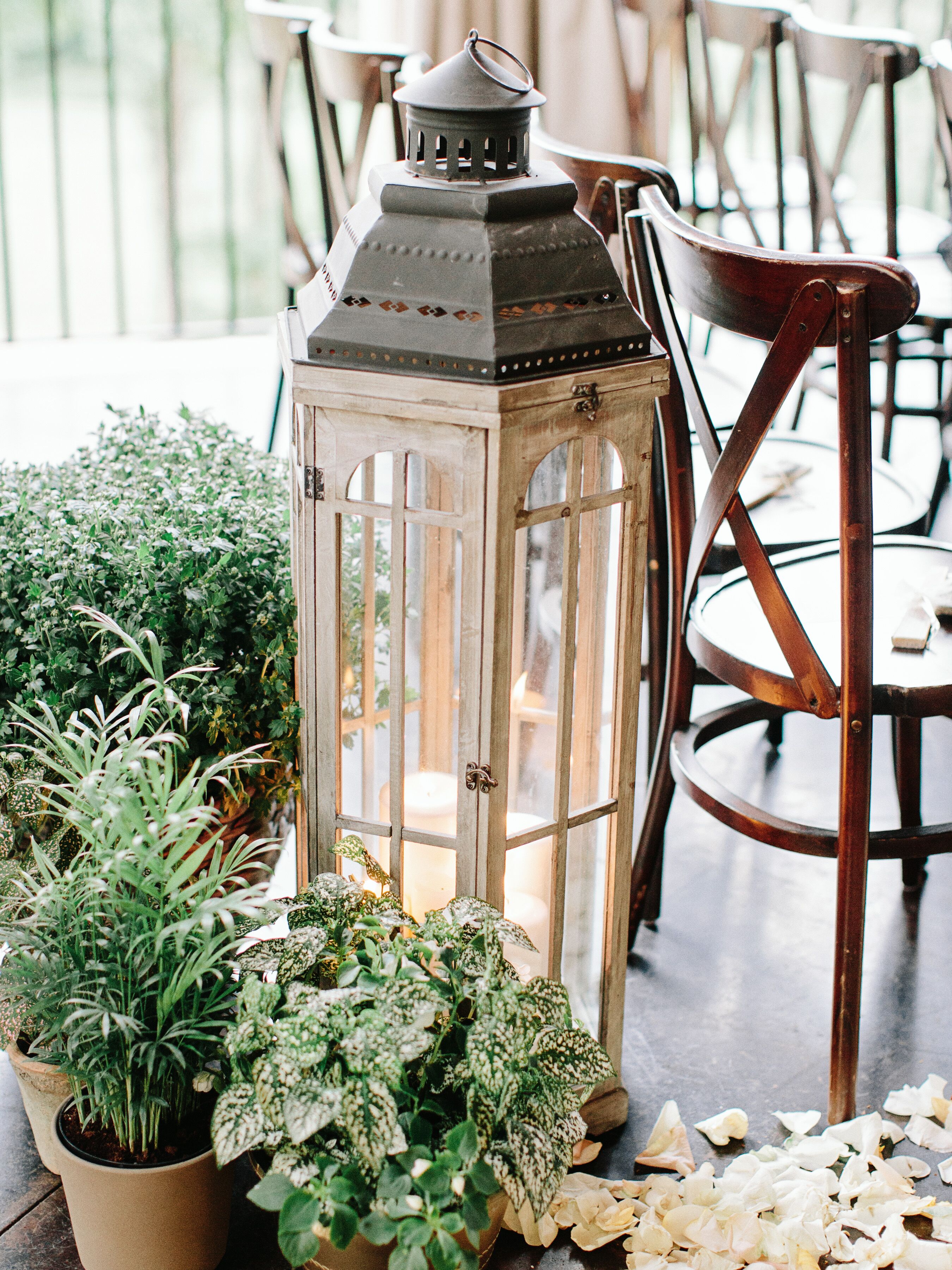 Large Wood Lantern Ceremony Decor