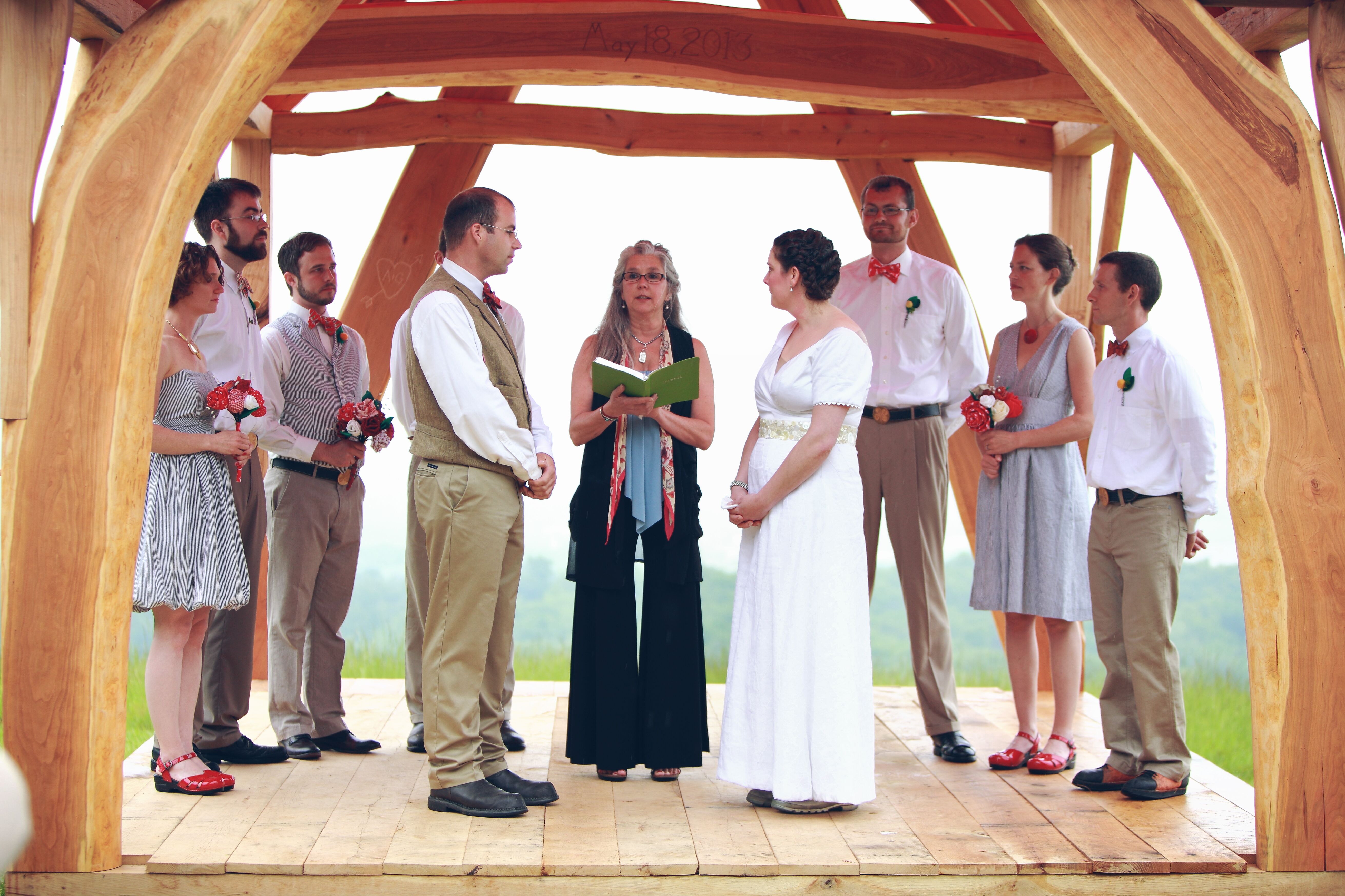 Hand Built Wooden Structure for Wedding Ceremony