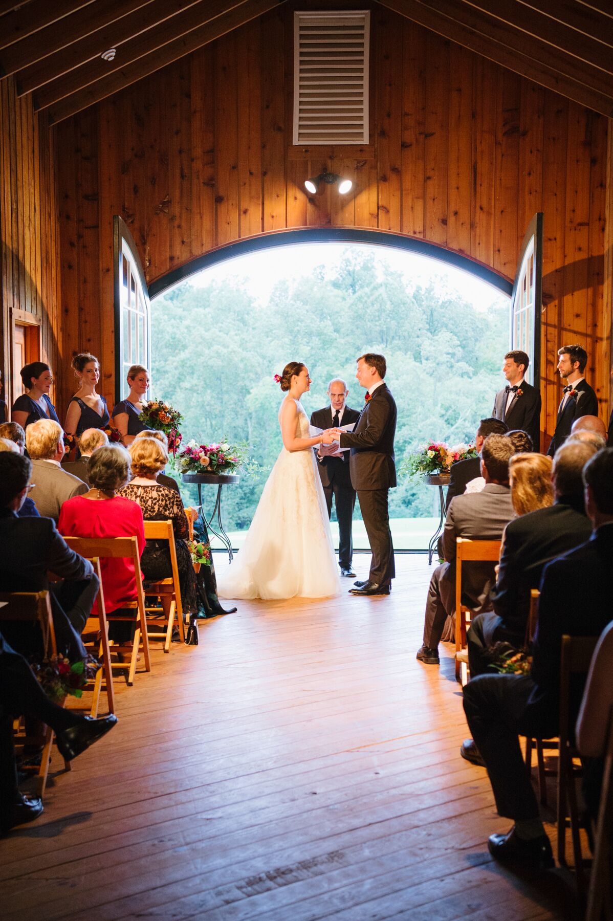 Rustic Barn Loft Ceremony Overlooking Cidery Grounds