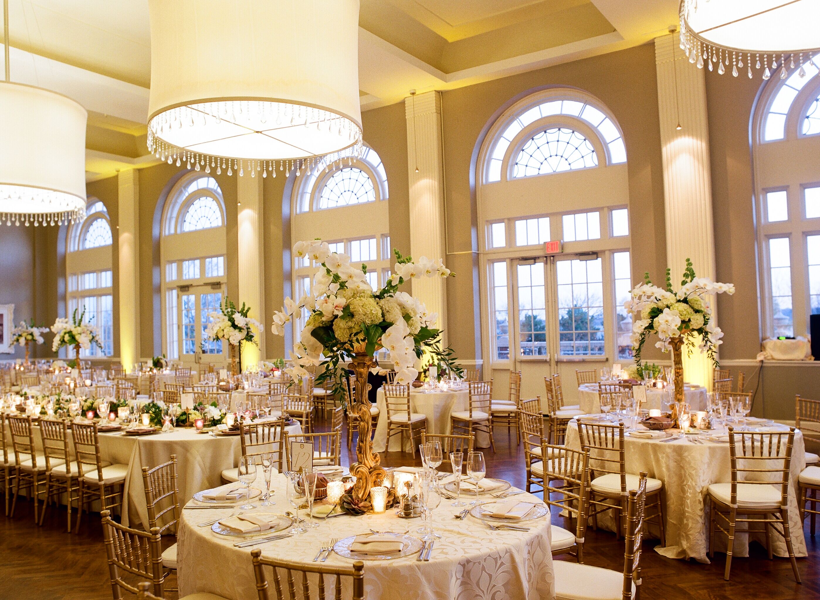 Modern Gold Dining Tables at Calhoun Beach Club