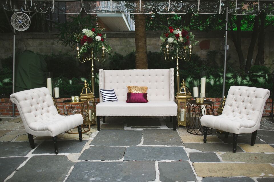 Glamorous Courtyard Reception at Broussard's