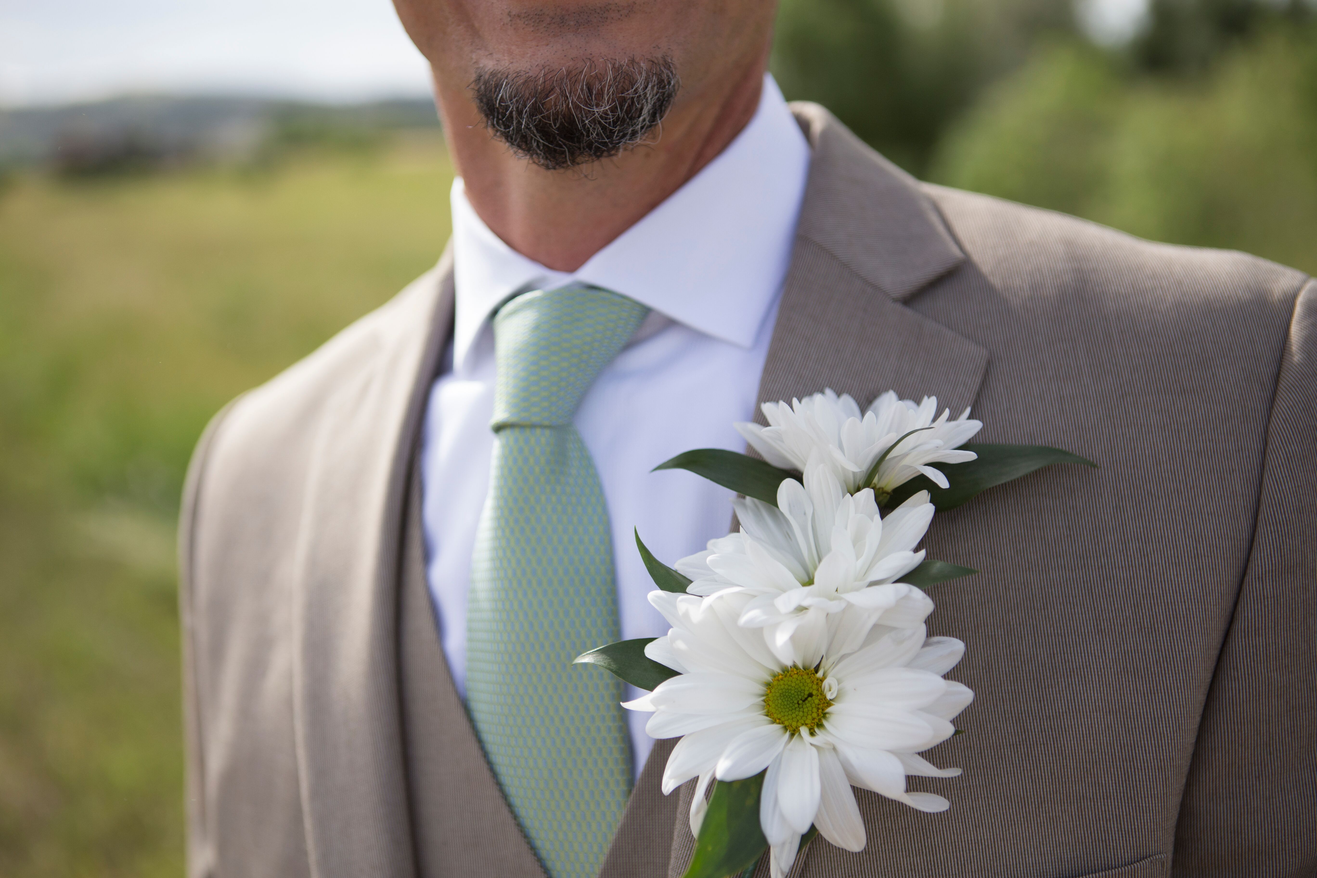 White Daisy Boutonniere