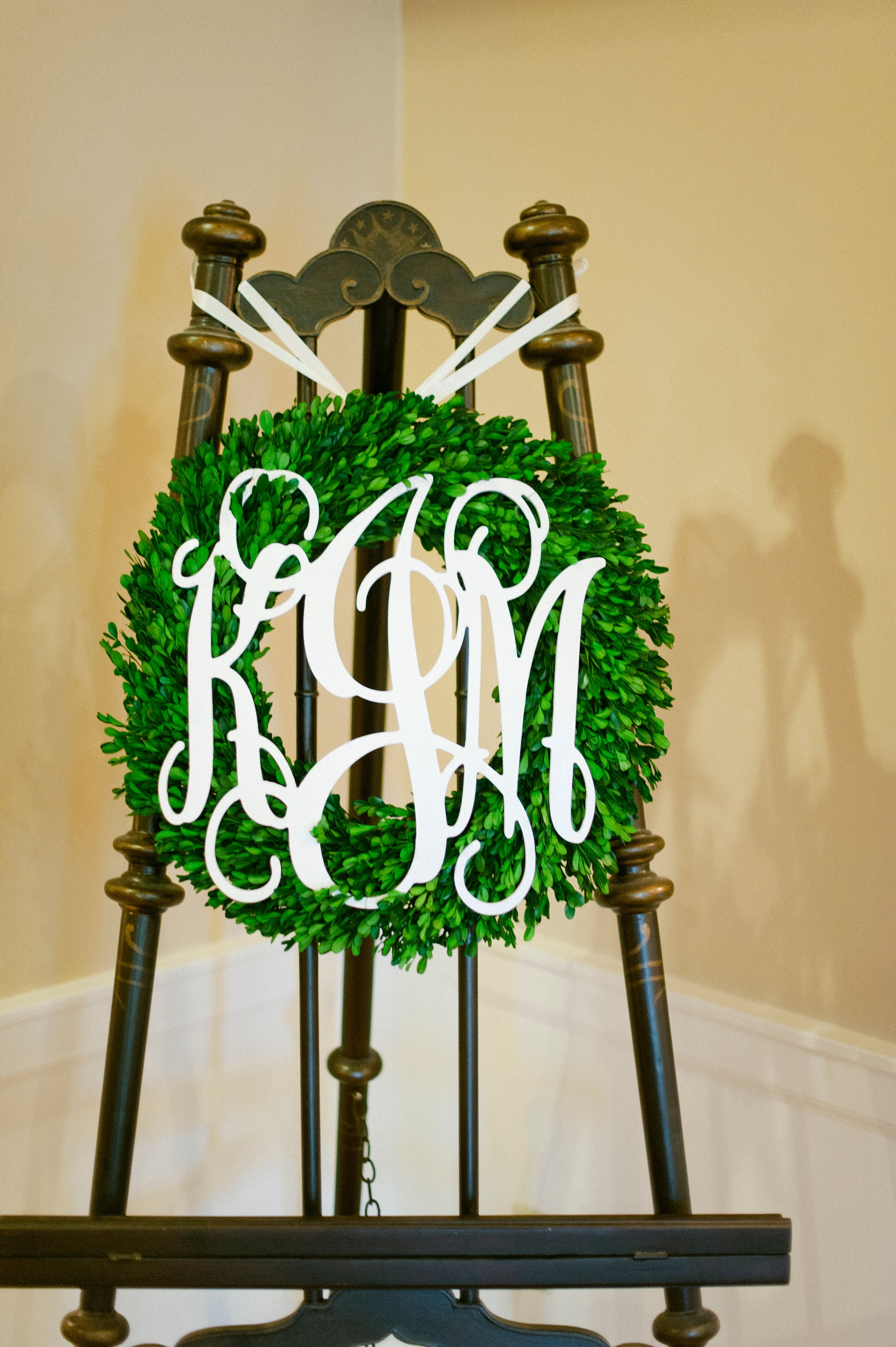 Custom Monogrammed Ceremony Wreath
