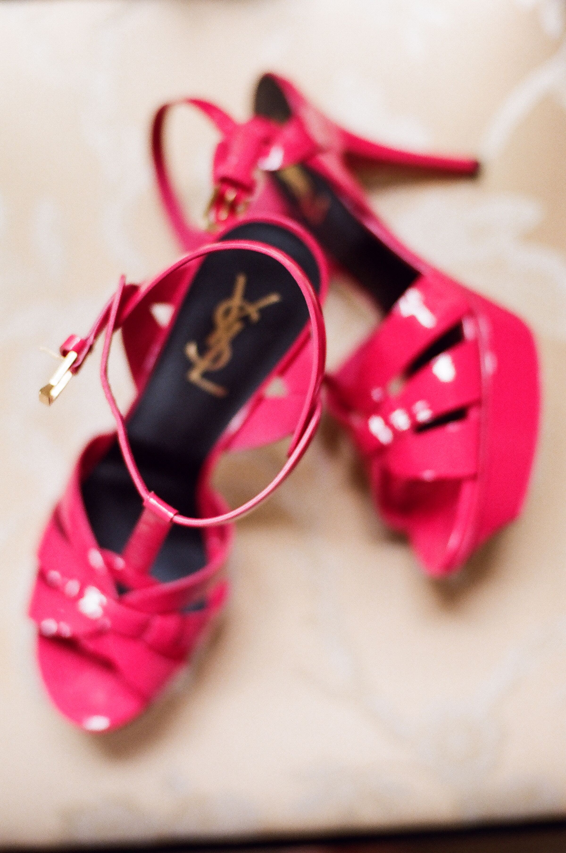 Pink Strappy Sandals by Yves Saint Laurent