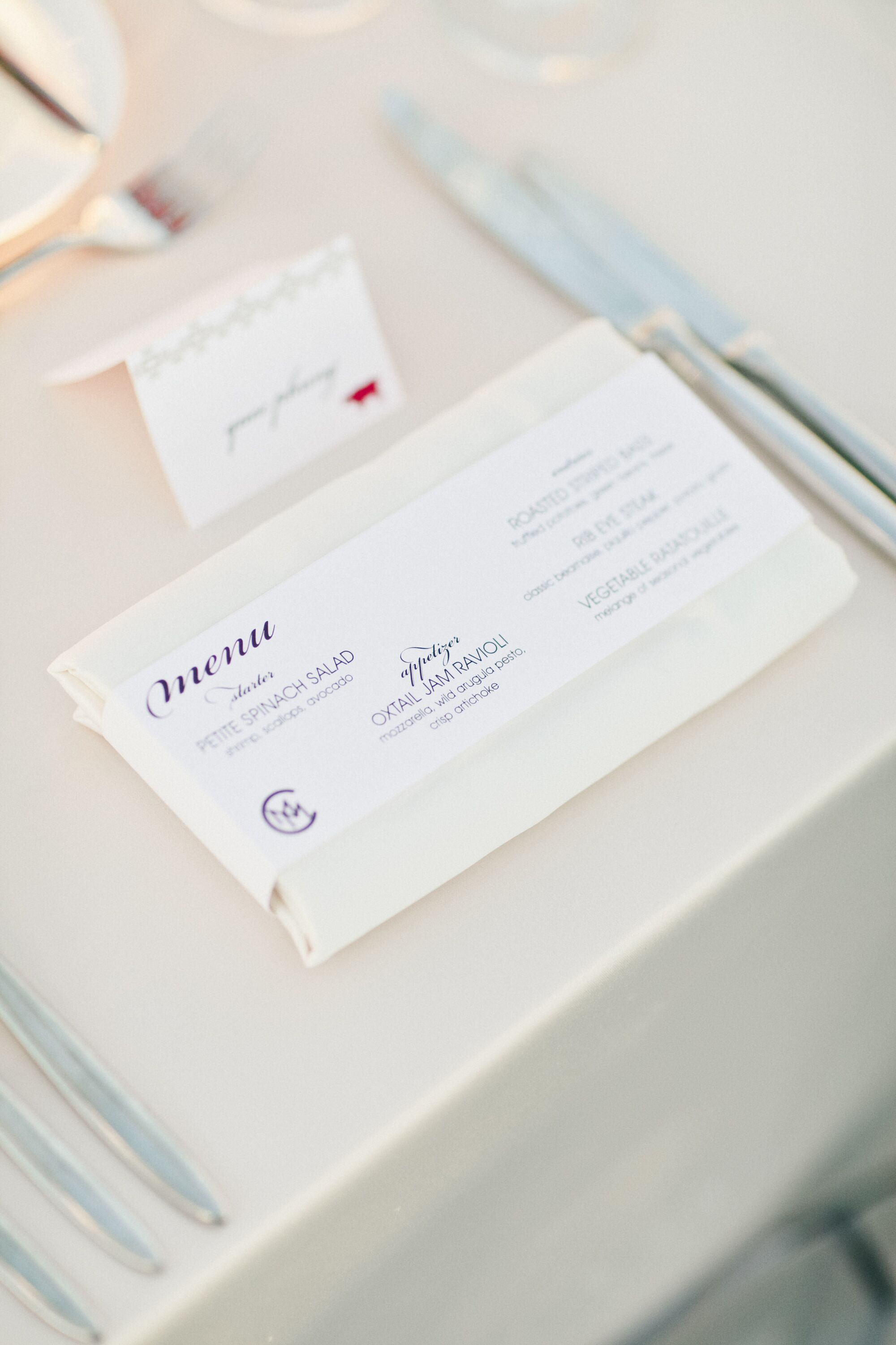 Modern Minimalist Dinner Menus