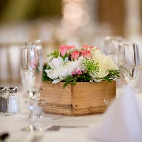 Candles, Centerpiece and Framed Menu Card
